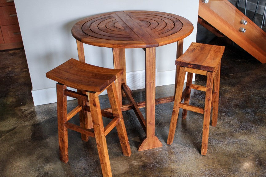 Buy Stylish Teak Wood Gate Leg Table Rnd 100 | Teak Tree Vancouver ...